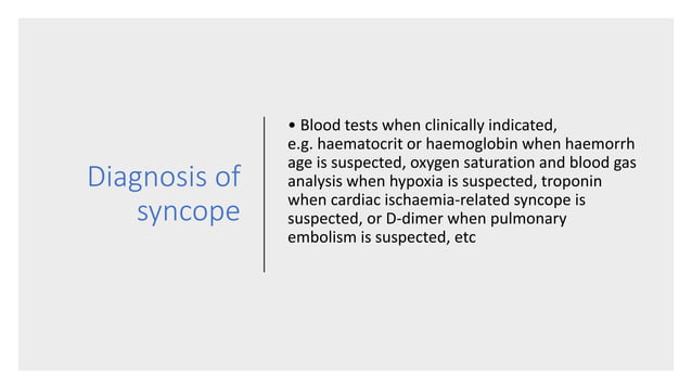 APPROACH TO SYNCOPE ,DIAGNOSIS AND MANAGEMENT | PPTX
