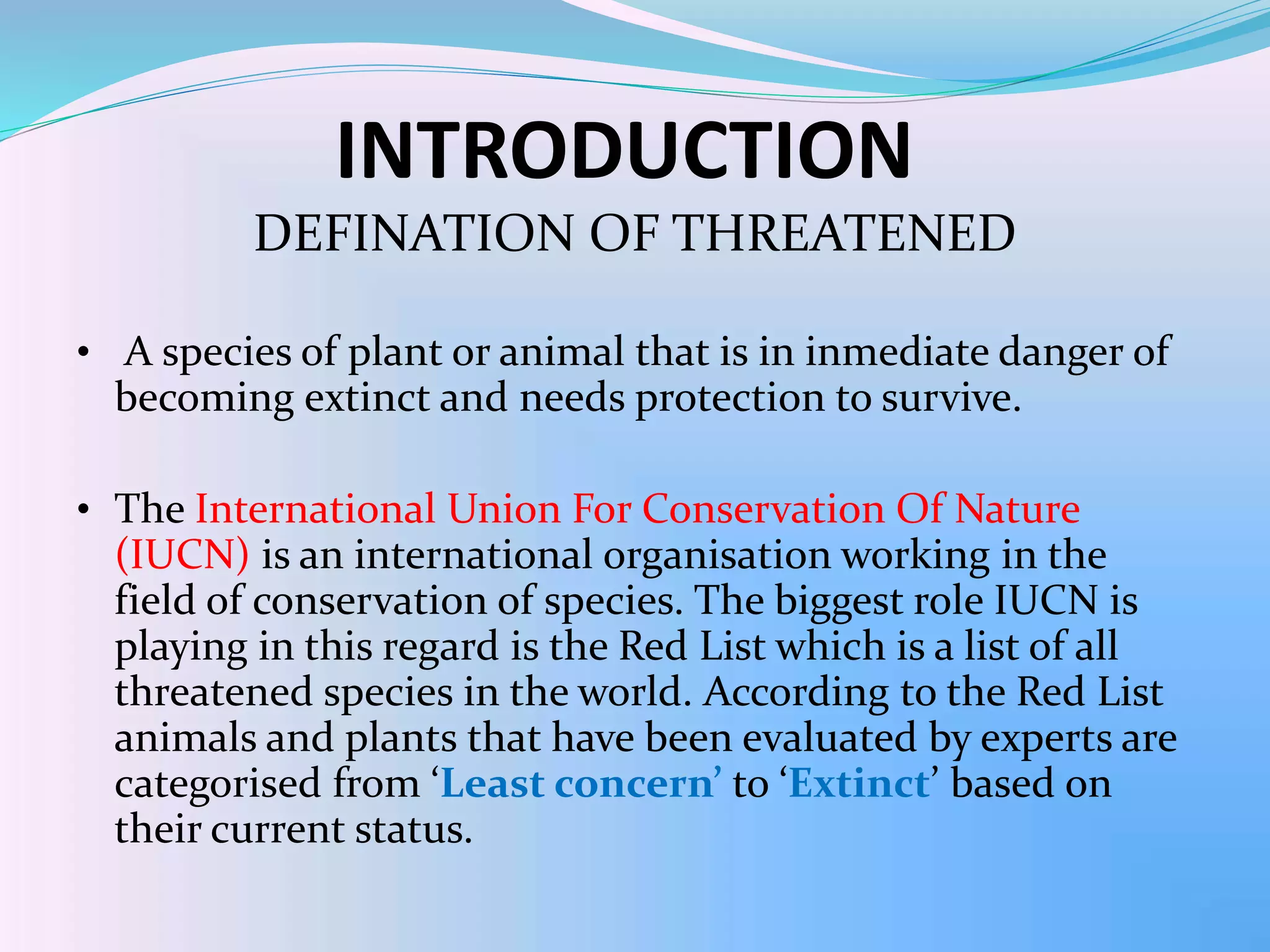 THRETENED MAMMALS OF INDIA | PPTX
