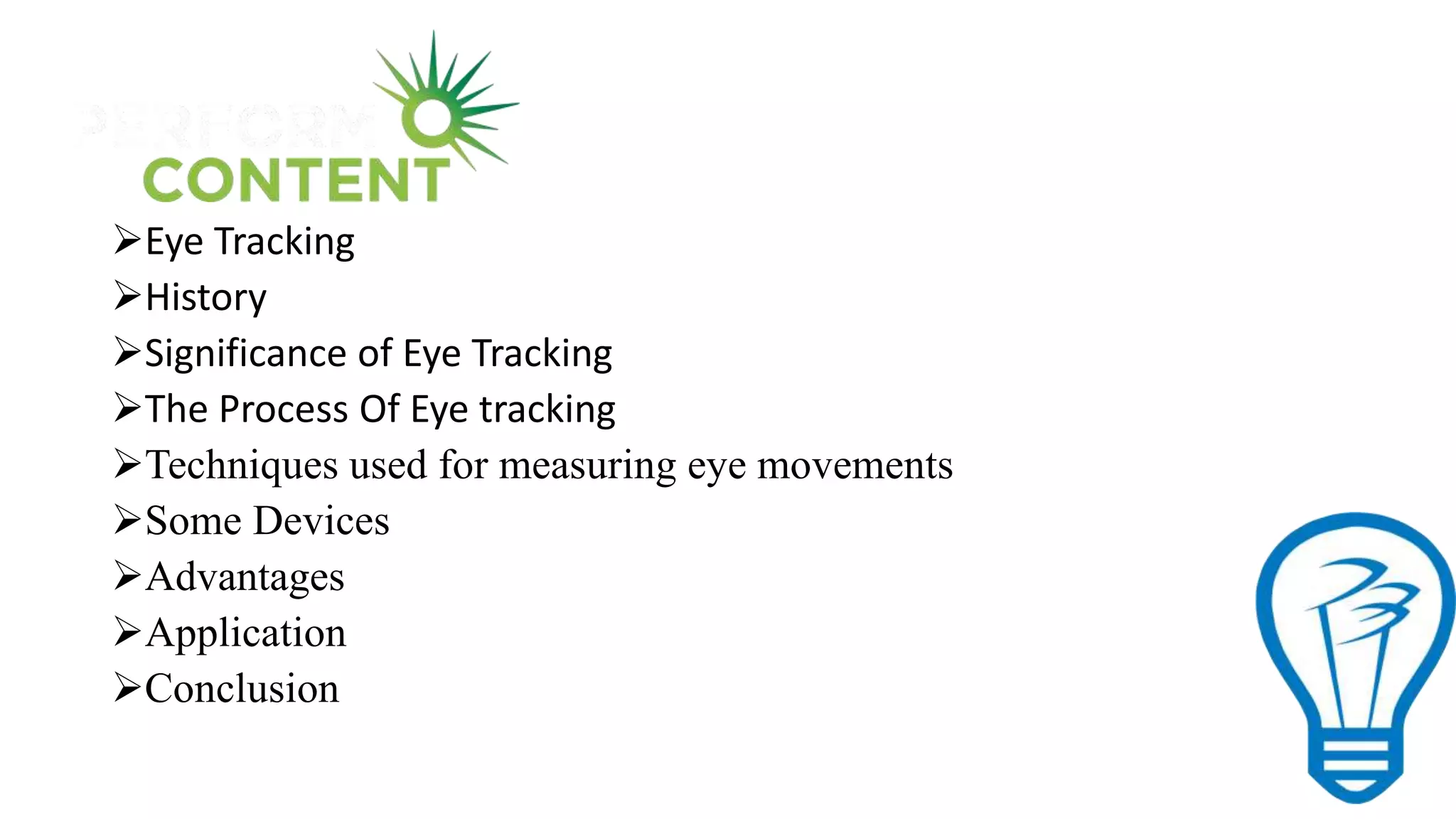 EYE TRACKING TECHNOLOGY | PPTX