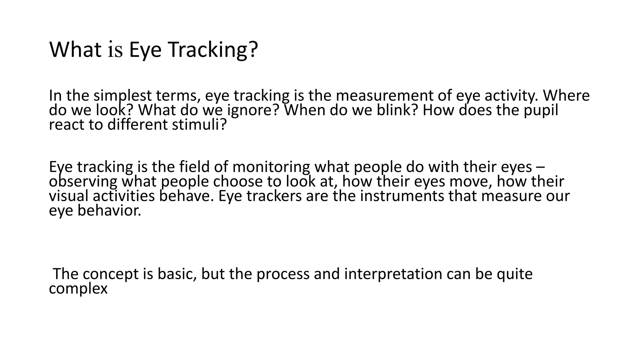 EYE TRACKING TECHNOLOGY | PPTX