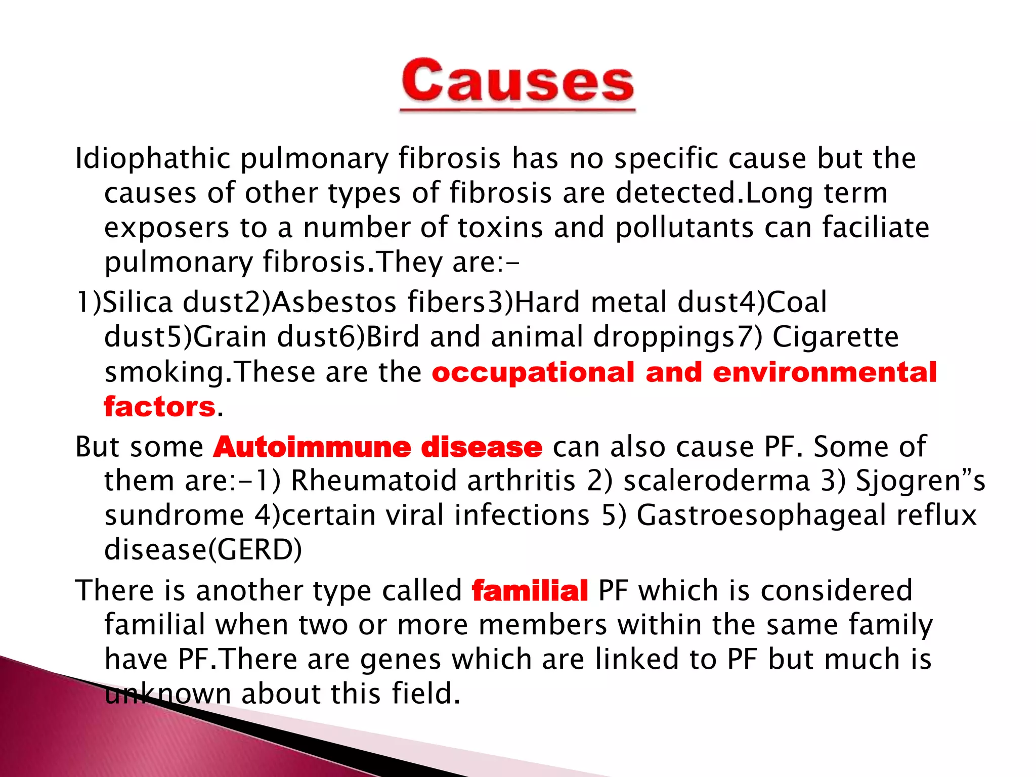 Pulmonary Fibrosis | PPTX