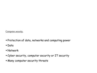 Cyber crime and security threads | PPTX