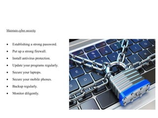 Cyber crime and security threads | PPTX | Antivirus Software | Computer ...