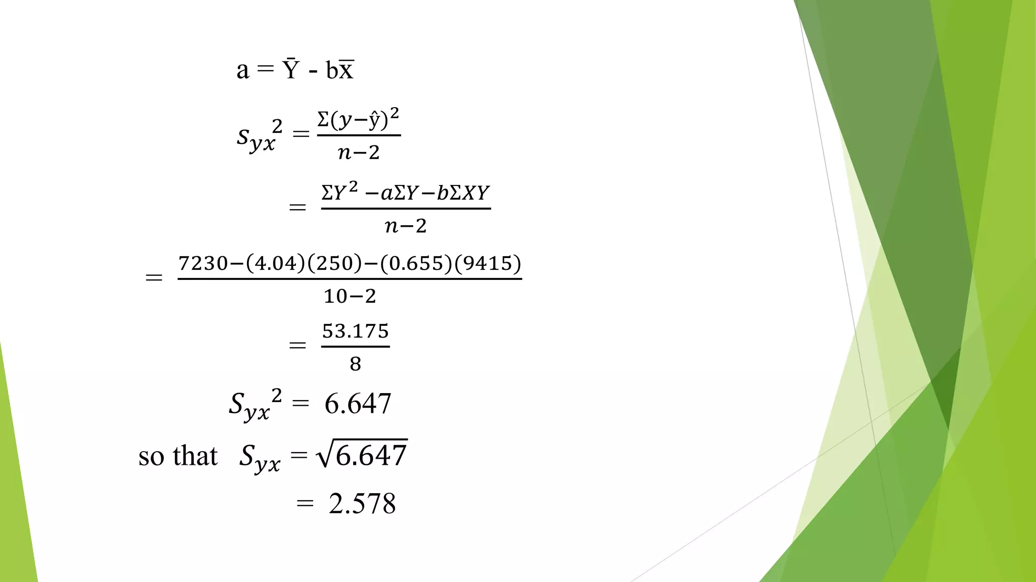 statistics linear progression | PPTX