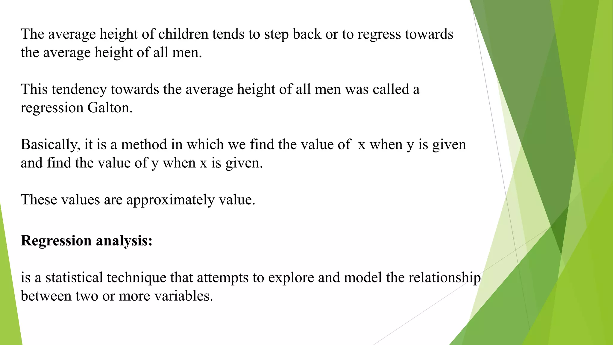 statistics linear progression | PPTX
