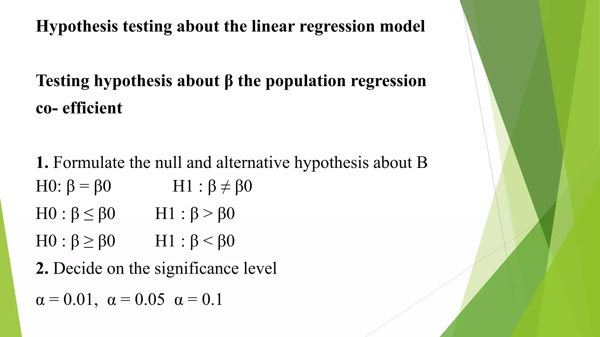 statistics linear progression | PPT