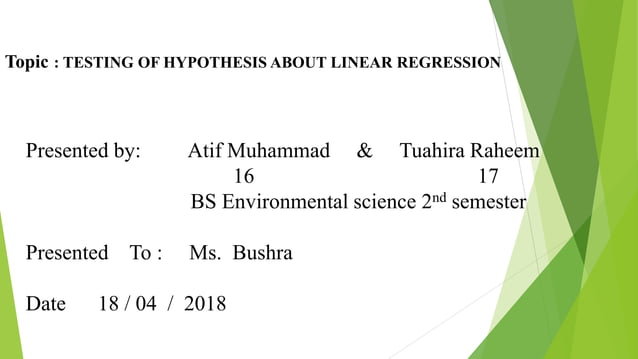 statistics linear progression | PPT