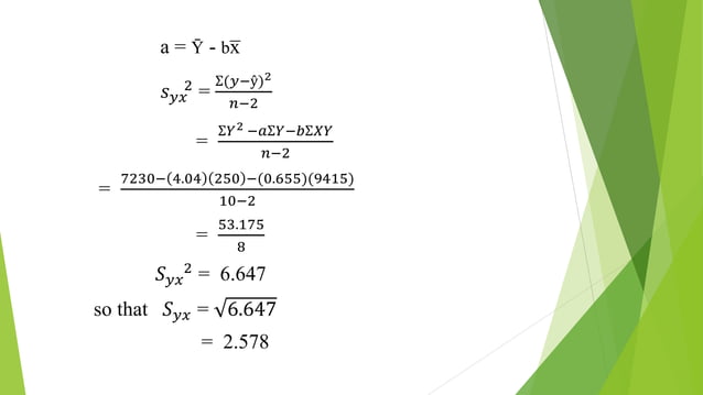statistics linear progression | PPT