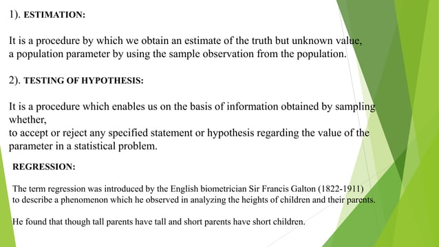 statistics linear progression | PPT
