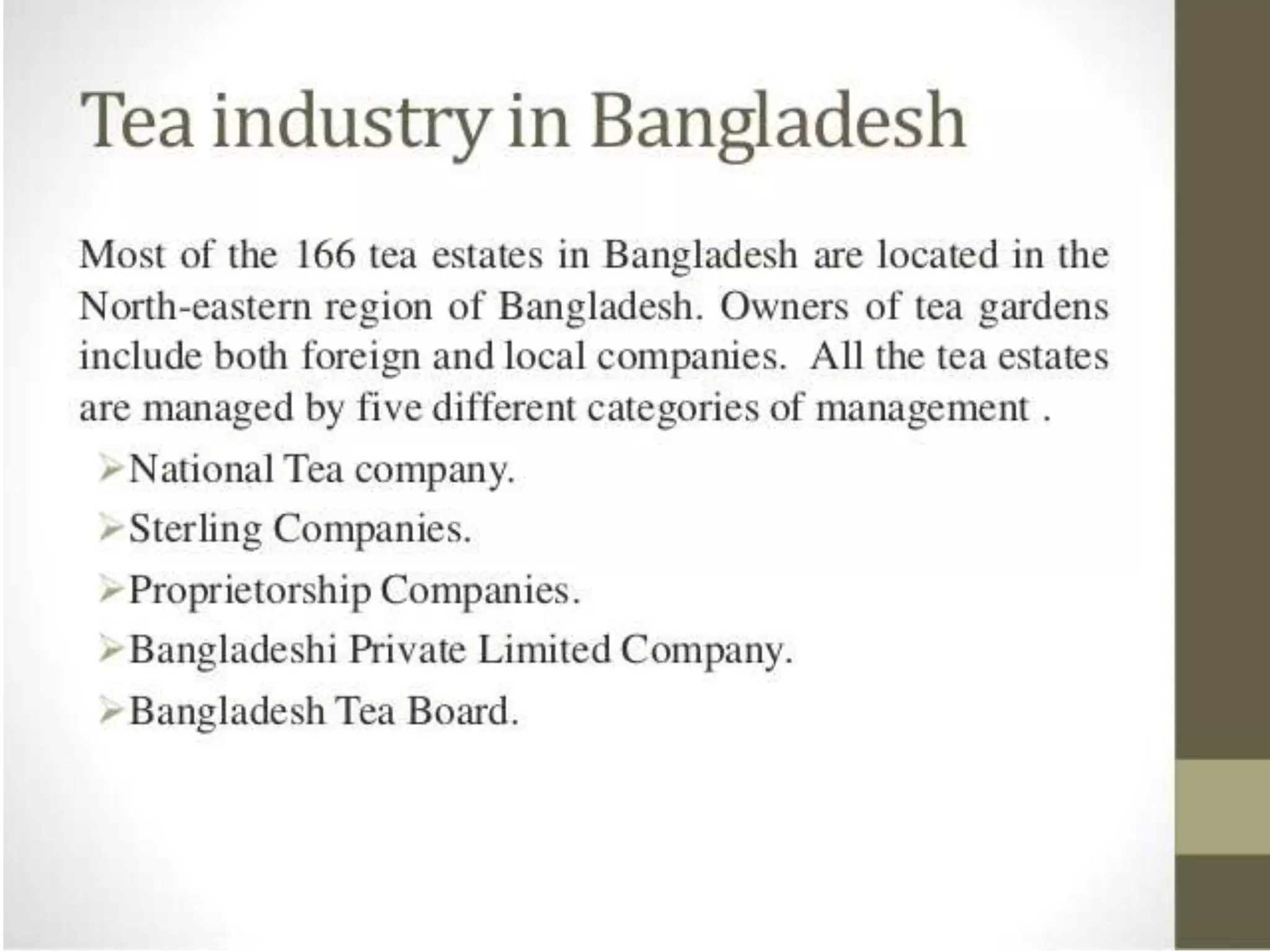 Tea Industry in Bangladesh | PPTX