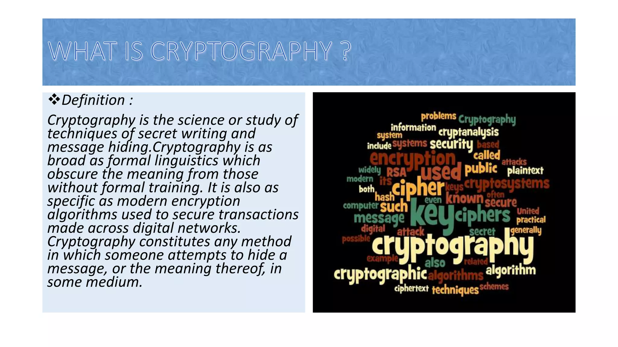 CRYPTOGRAPHY AND NETWORK SECURITY | PPTX