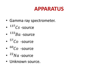 STUDY OF LINEARITY OF GAMMA RAY SPECTROMETER | PPTX