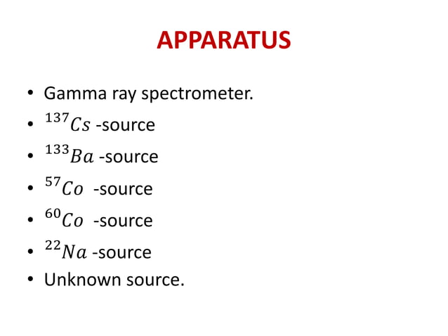 STUDY OF LINEARITY OF GAMMA RAY SPECTROMETER | PPTX