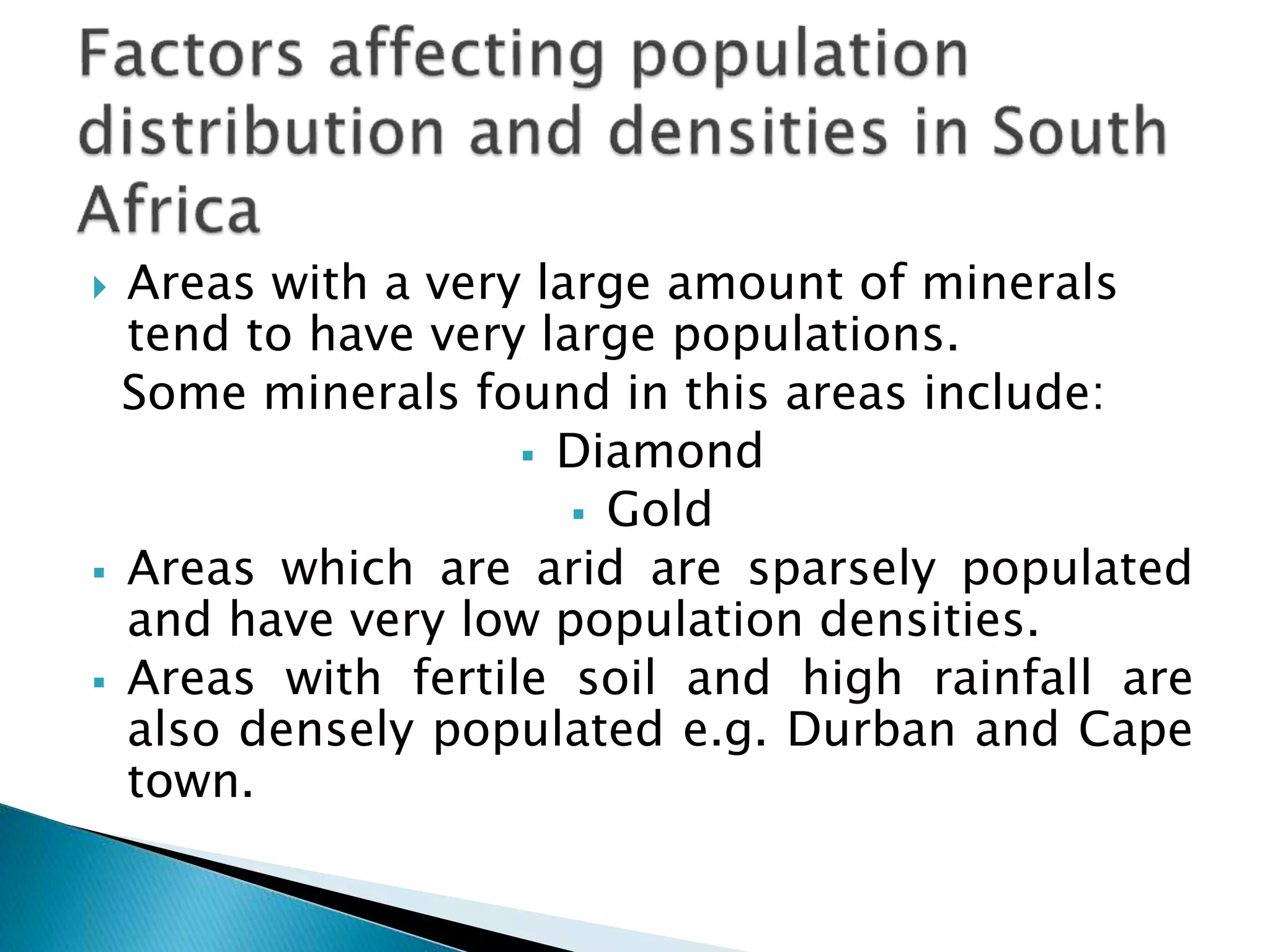 Population distribution and economic development in South Africa | PPTX ...