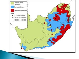 Population distribution and economic development in South Africa | PPTX