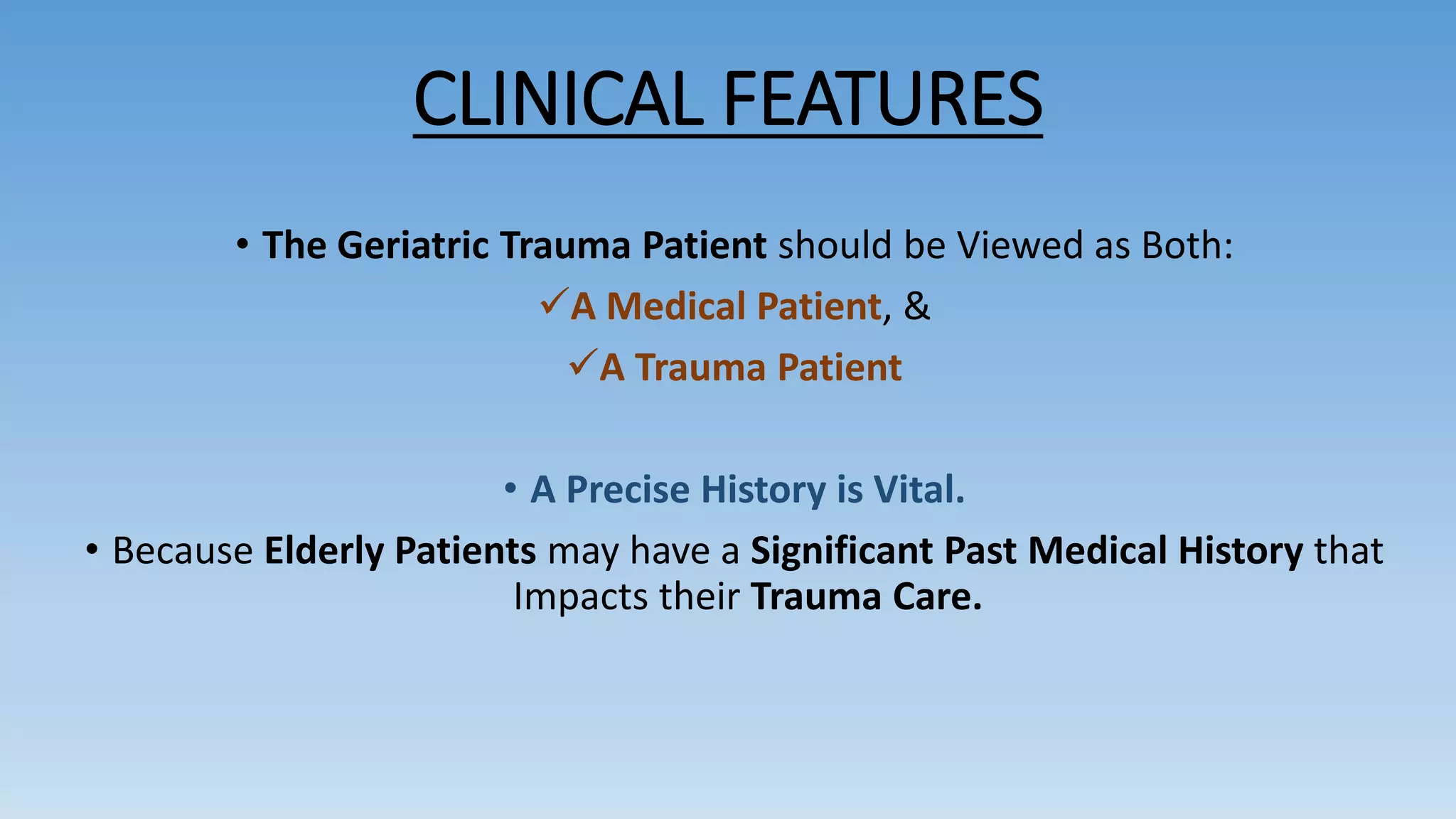 GERIATRIC TRAUMA | PPTX