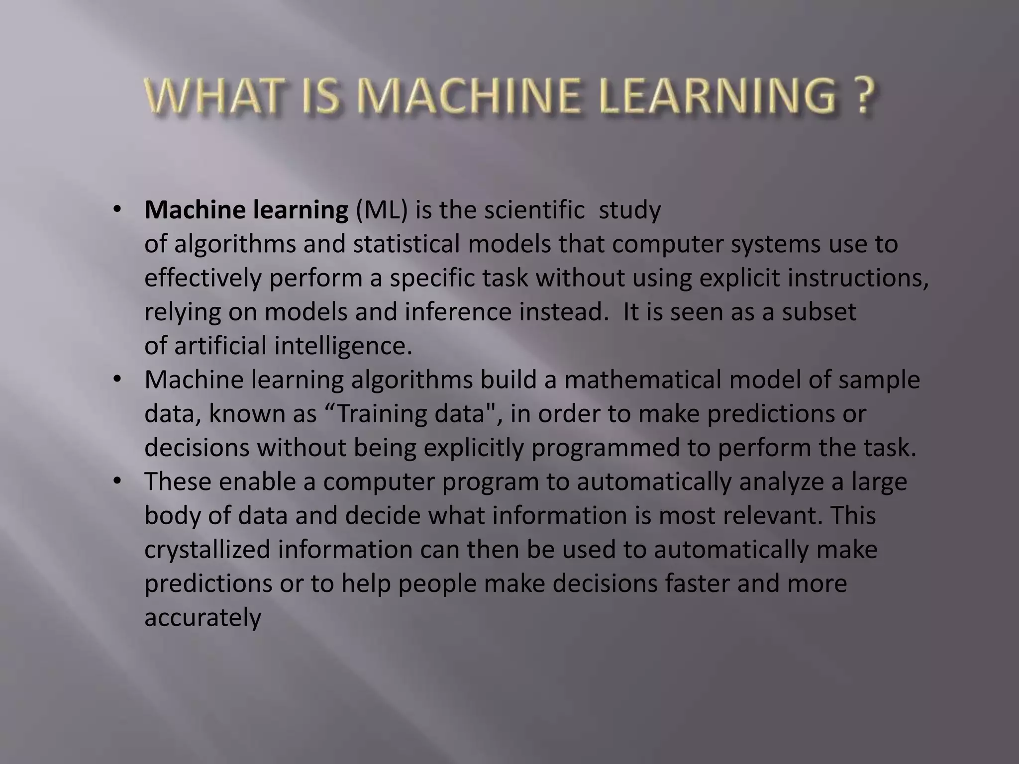 Machine Learning | PPTX