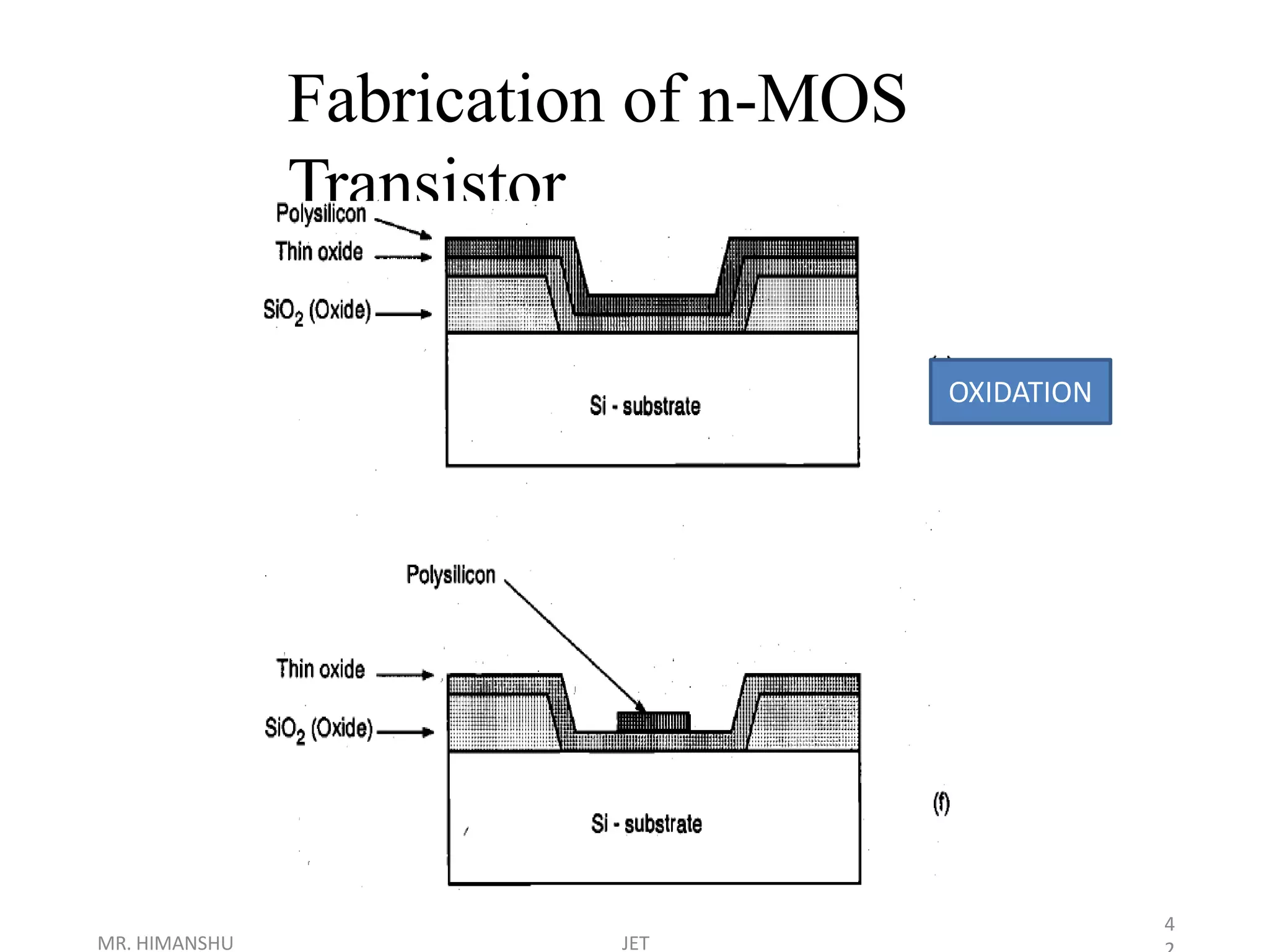 MOSFET(ABOUT,FABRICATION) | PPTX