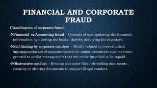 CORPORATE AND FINANCIAL FRAUD | PPTX