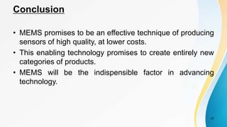 Micro Electro Mechanical System | PPTX