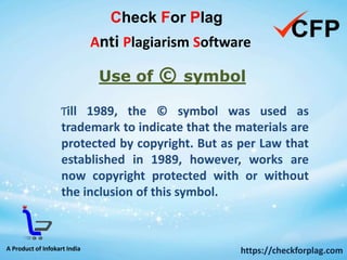 Terminologies related to Plagiarism | PPTX