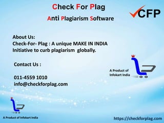 Terminologies related to Plagiarism | PPTX