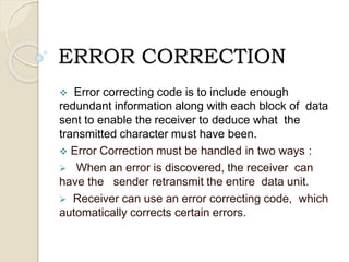 Error correction and Detection technique while sending the message | PPTX