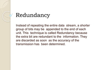 Error correction and Detection technique while sending the message | PPT