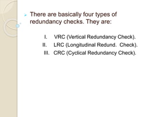 Error correction and Detection technique while sending the message | PPT