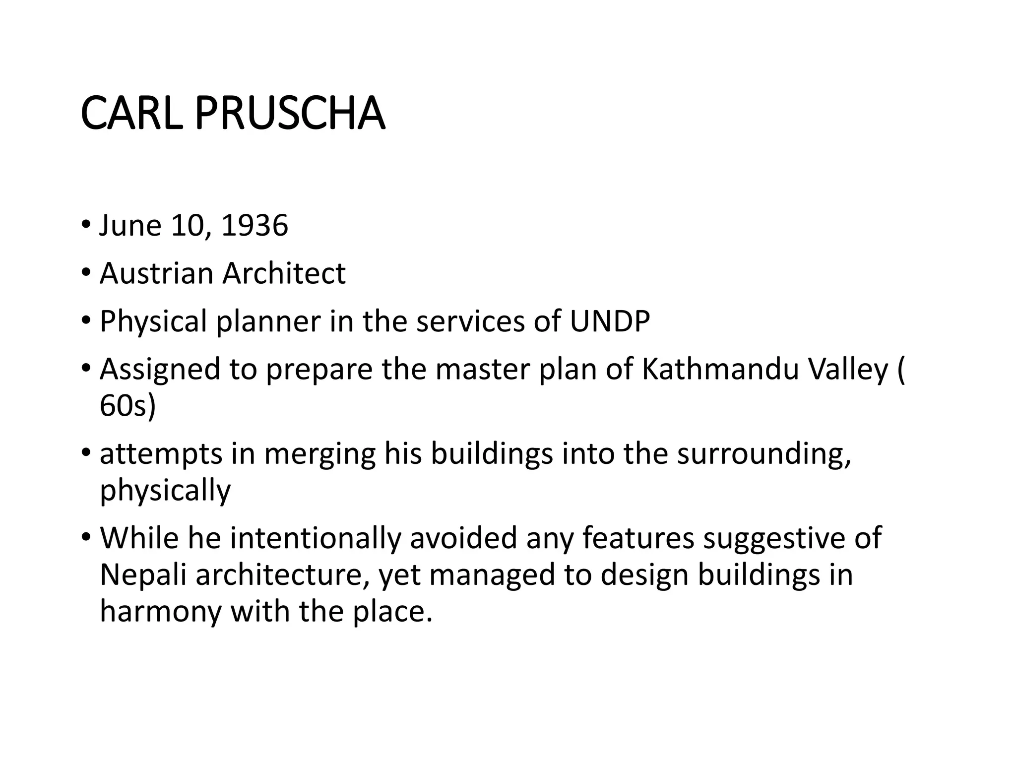Contemporary Architects Of Nepal | PPTX