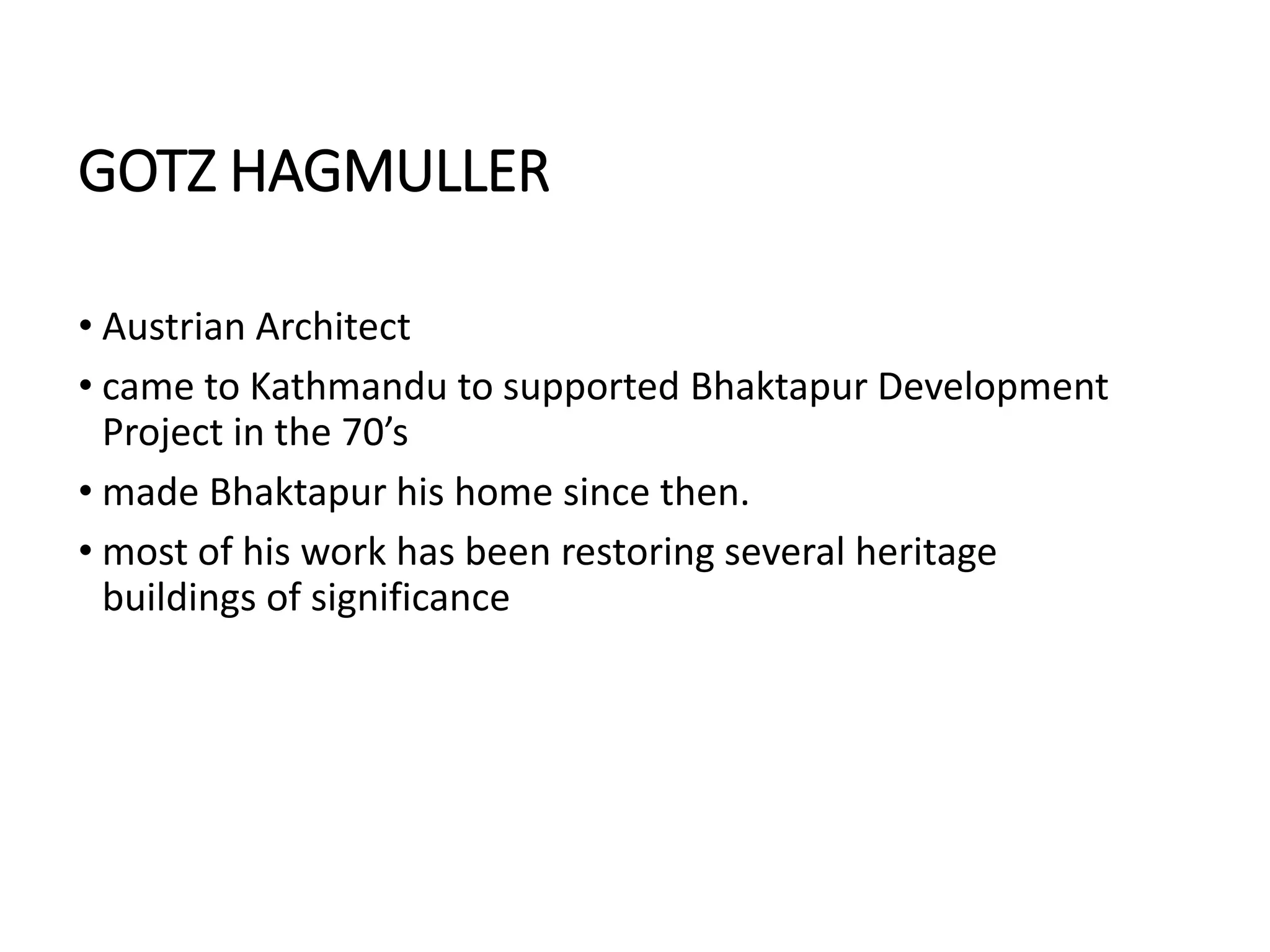 Contemporary Architects Of Nepal | PPTX