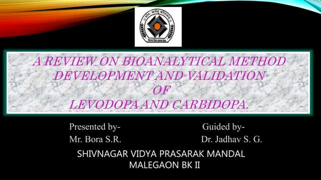 Bioanalytical method development and validation . | PPTX