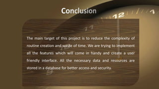 Routine Management System of Ahsanullah University of Science ...