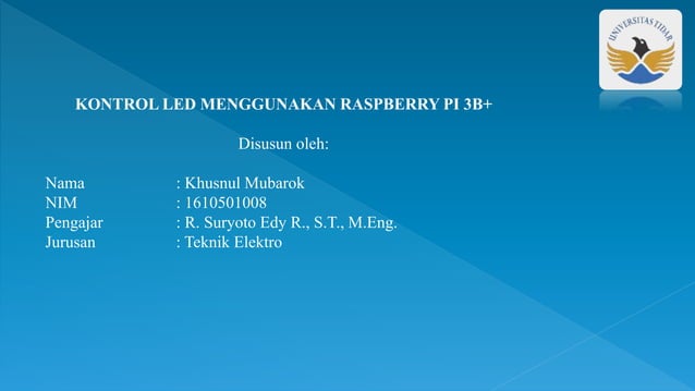 pemrograman python untuk menghidupkan 2 Led | PPT