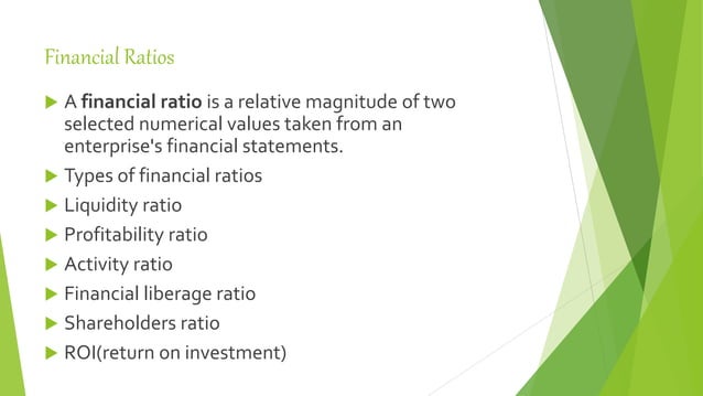 financial ratios | PPTX | Stocks and Bonds | Personal Investing