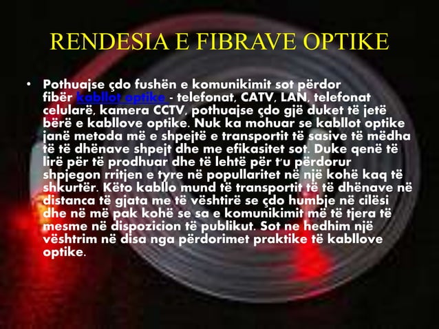 Fibrat Optike - projekt | PPTX
