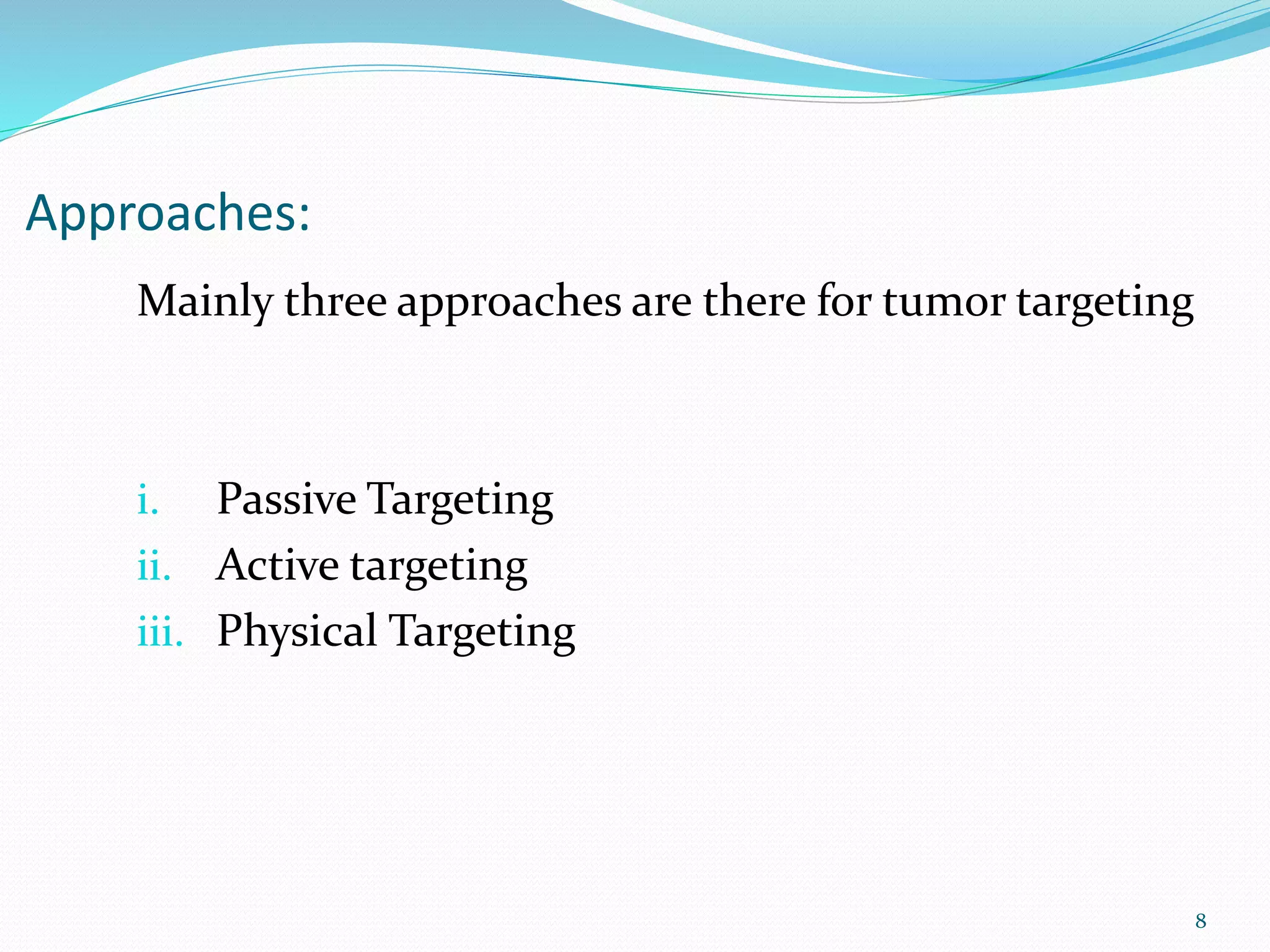 TUMOR TARGETING DRUG DELIVERY | PPTX