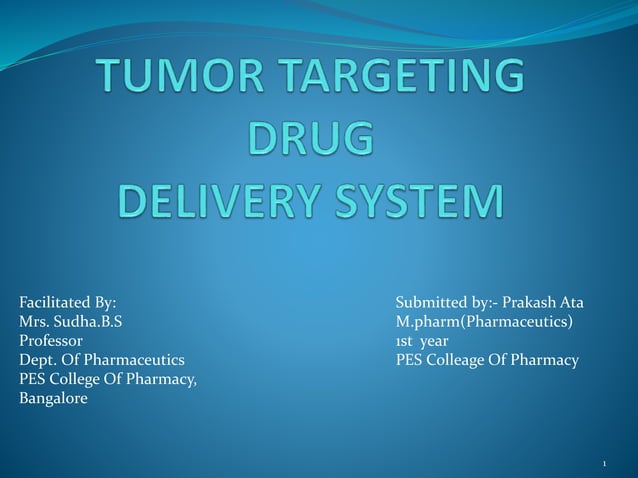 TUMOR TARGETING DRUG DELIVERY | PPTX | Cancer | Diseases and Conditions
