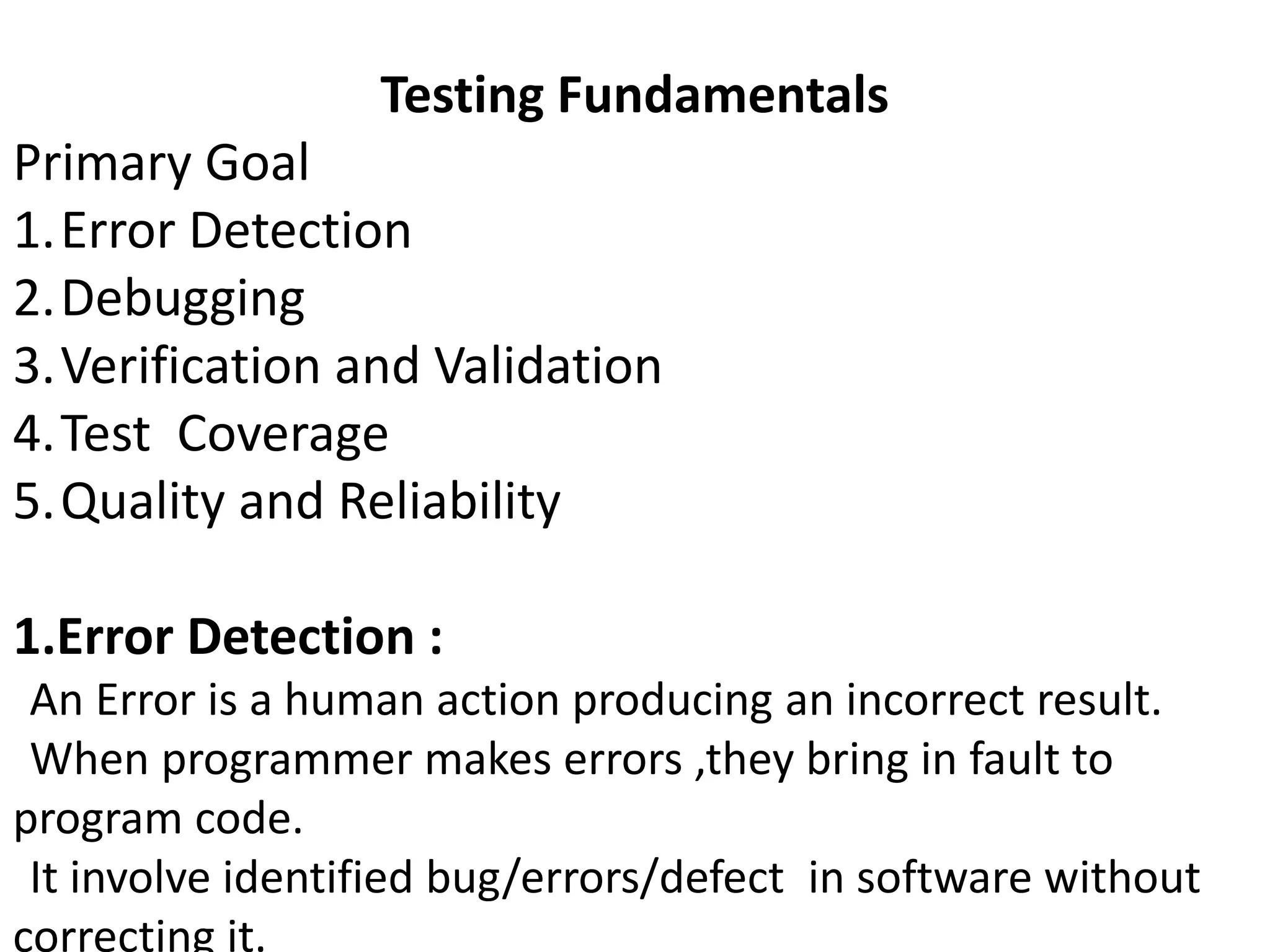 Software Testing Principal Ppt