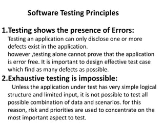 Software Testing Principal | PPT