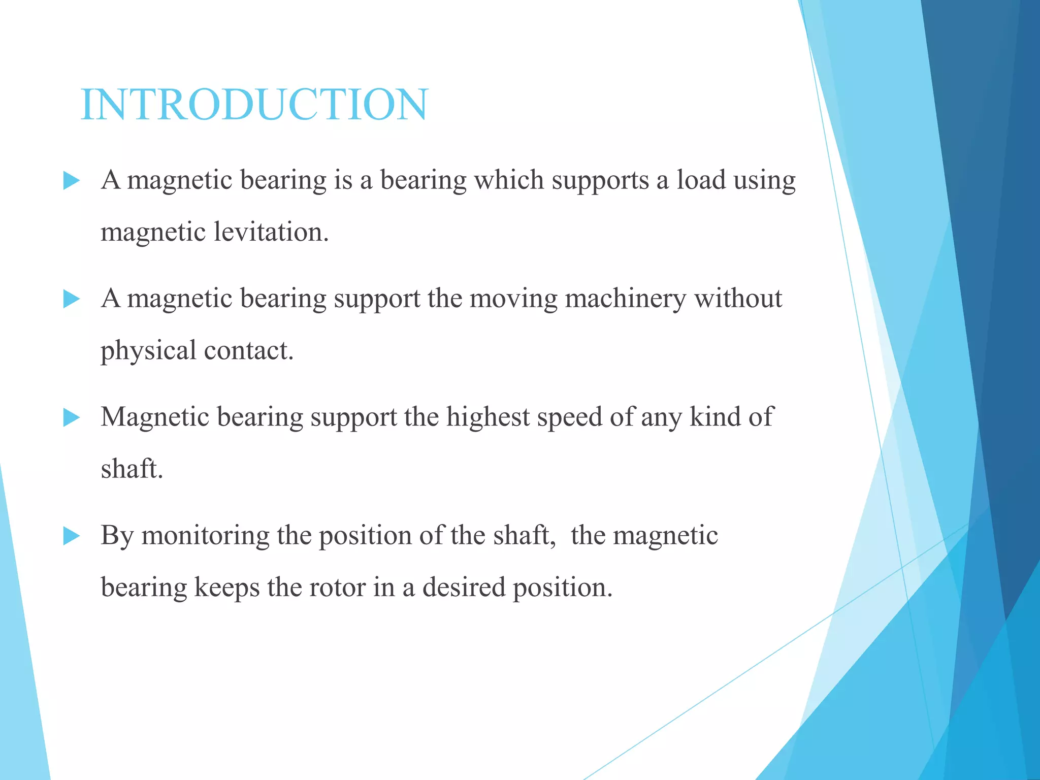 Presentation on magnetic bearing | PPTX