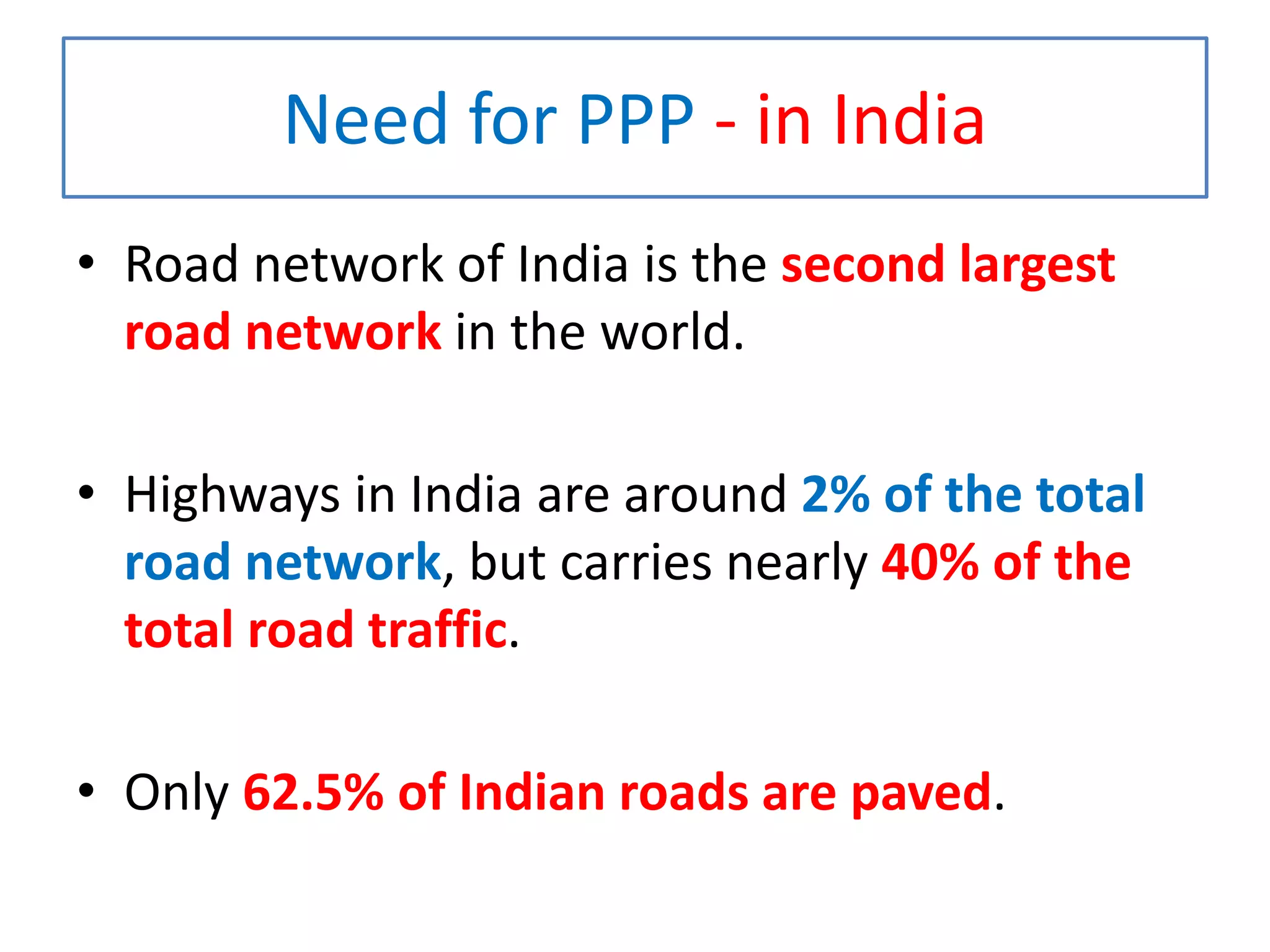 Public Private Partnership - in Road Sector | PPTX