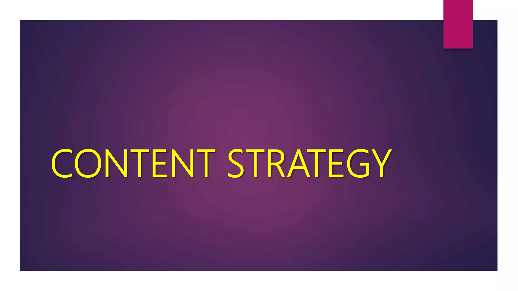 content strategy | PPT