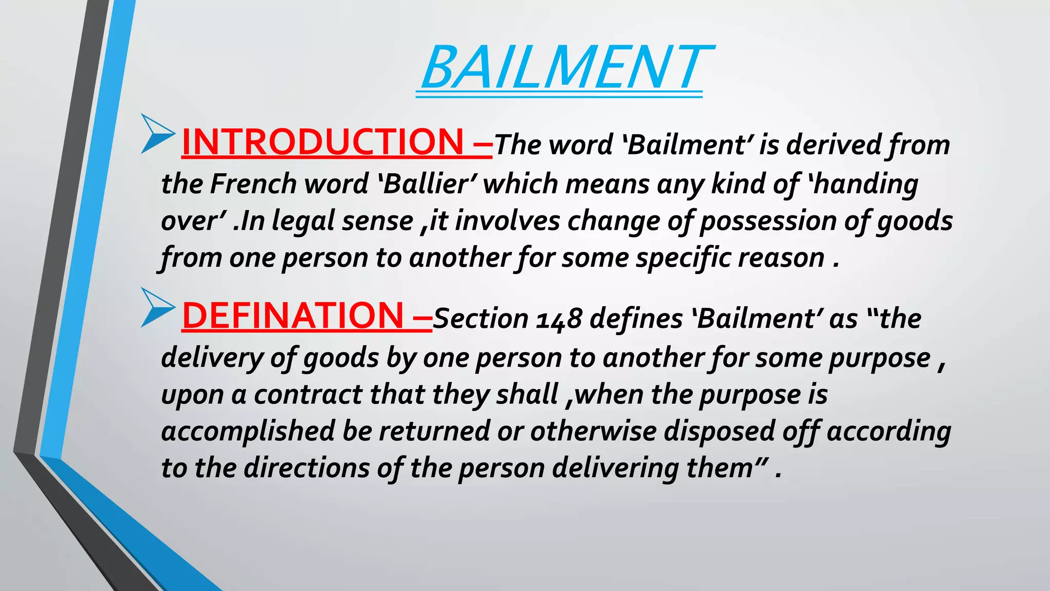 Bailment & Pledge | PPTX