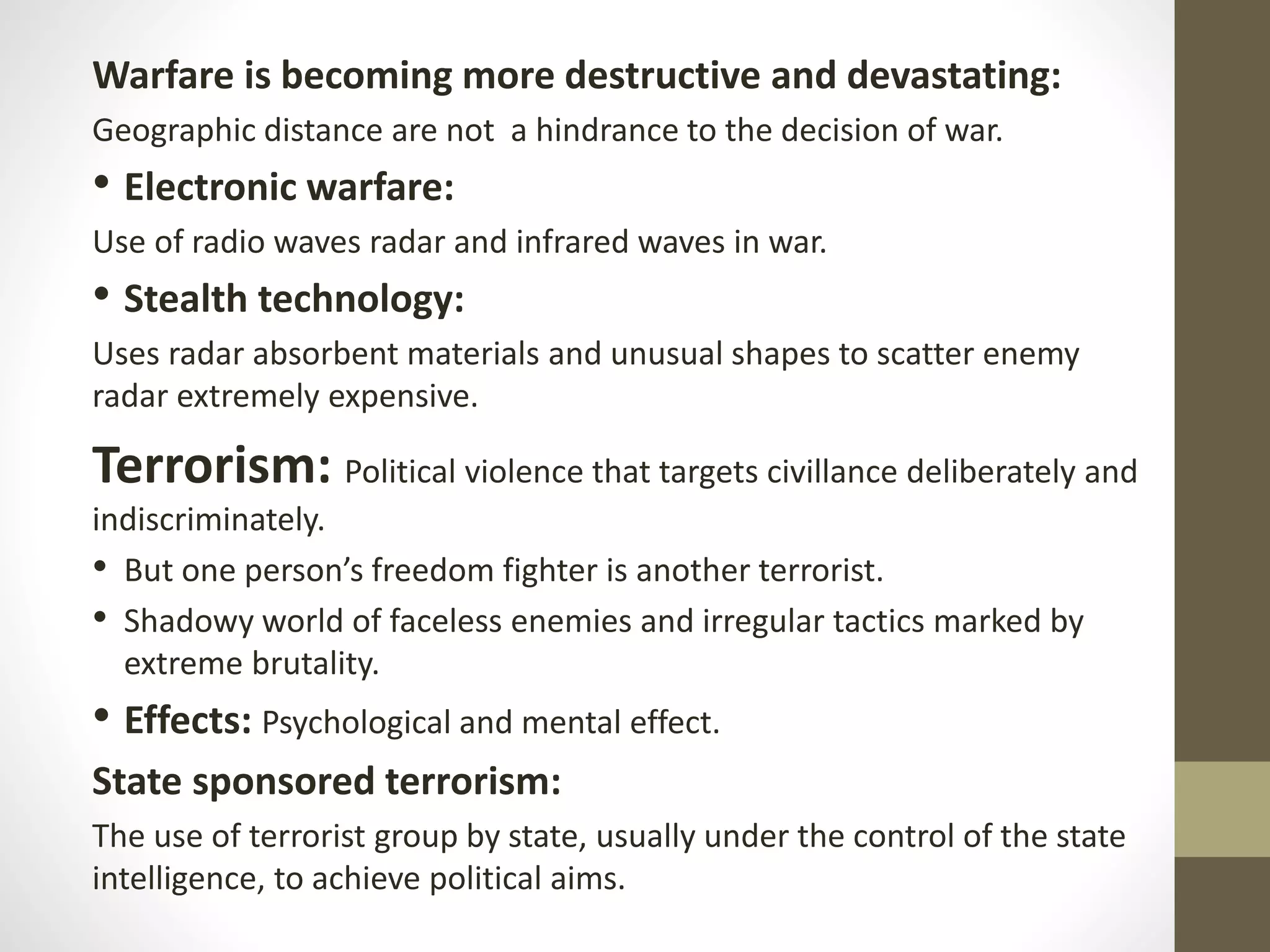 Military forces and terrorism | PPTX
