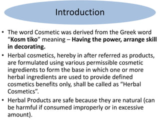 Herbal products for hair care | PPT