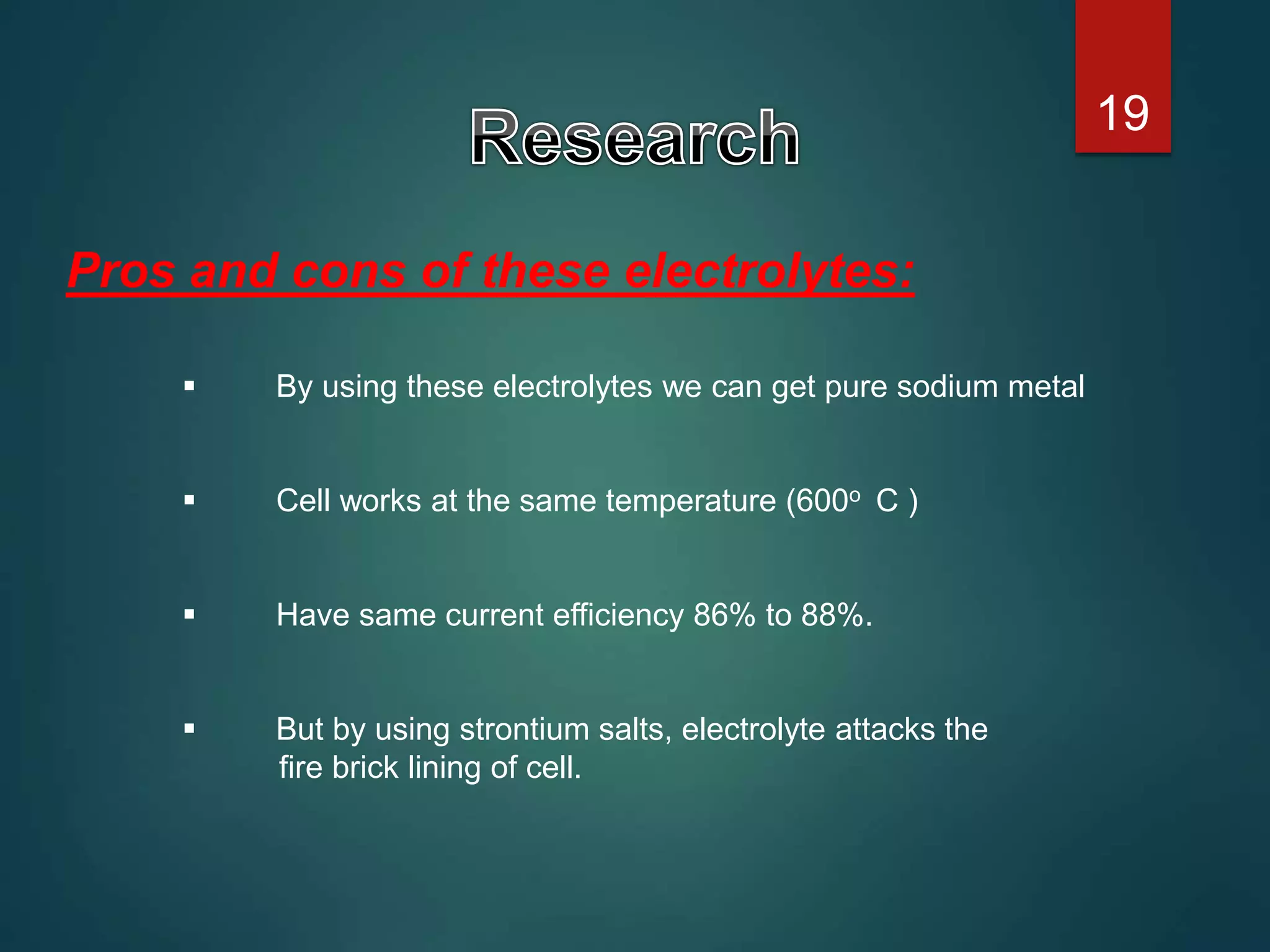 Synthesis of Sodium metal | PPTX