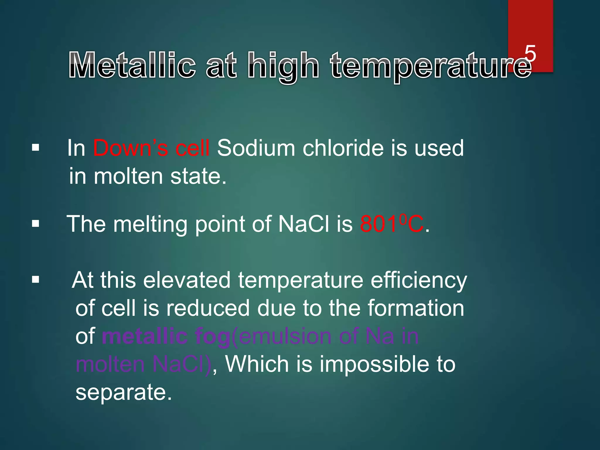 Synthesis of Sodium metal | PPTX