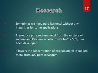 Synthesis of Sodium metal | PPTX