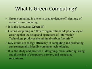Green Computing | PPTX